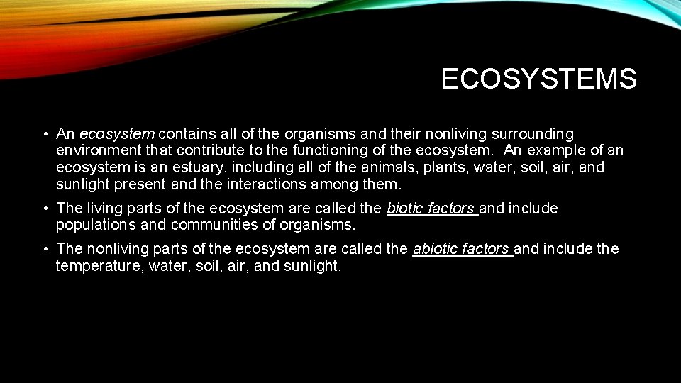 SCIENCE PASS REVIEW FOOD CHAINS ECOSYSTEMS Brooke Ard