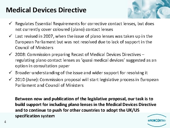 Presentation to ECLF Public Affairs 2009 2010 Paris