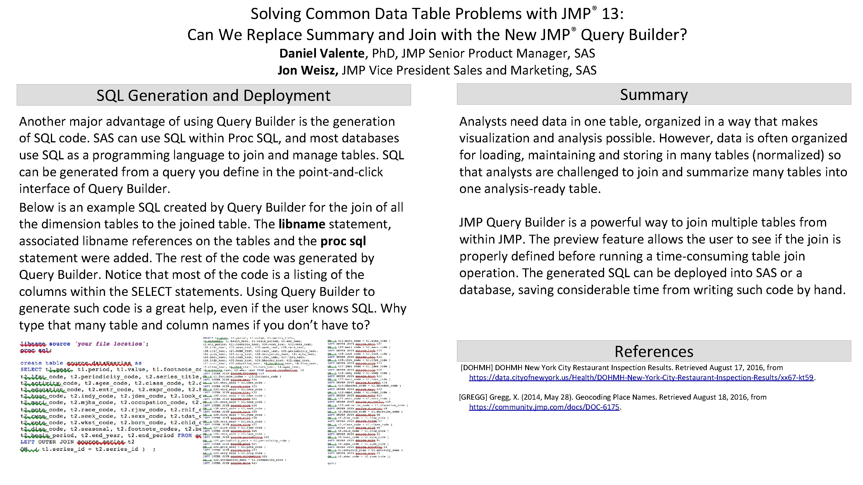 JMP Solving Common Data Table Problems with 13