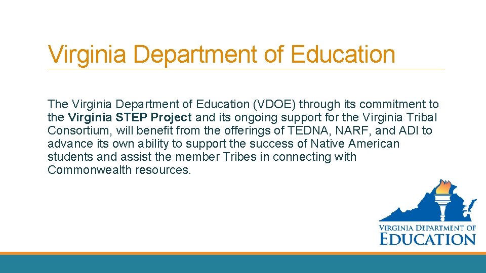 Virginia STEP Project Chickahominy Eastern Division Tribal Center