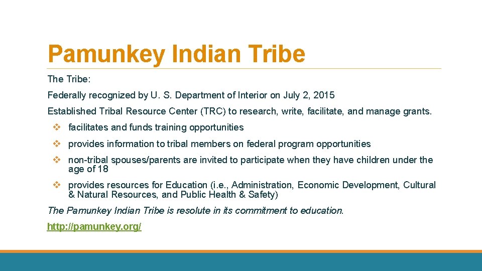 Virginia STEP Project Chickahominy Eastern Division Tribal Center