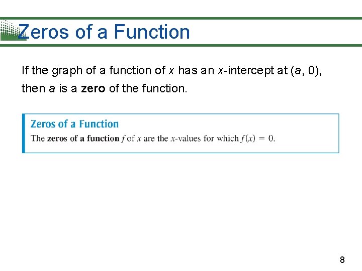 1 5 ANALYZING GRAPHS OF FUNCTIONS Copyright Cengage