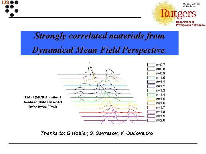 IJS Strongly correlated materials from Dynamical Mean Field