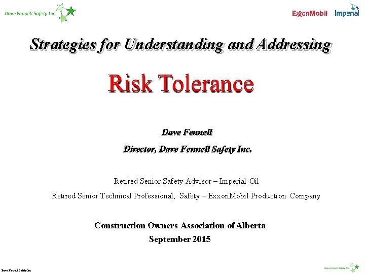 Strategies for Understanding and Addressing Risk Tolerance Dave
