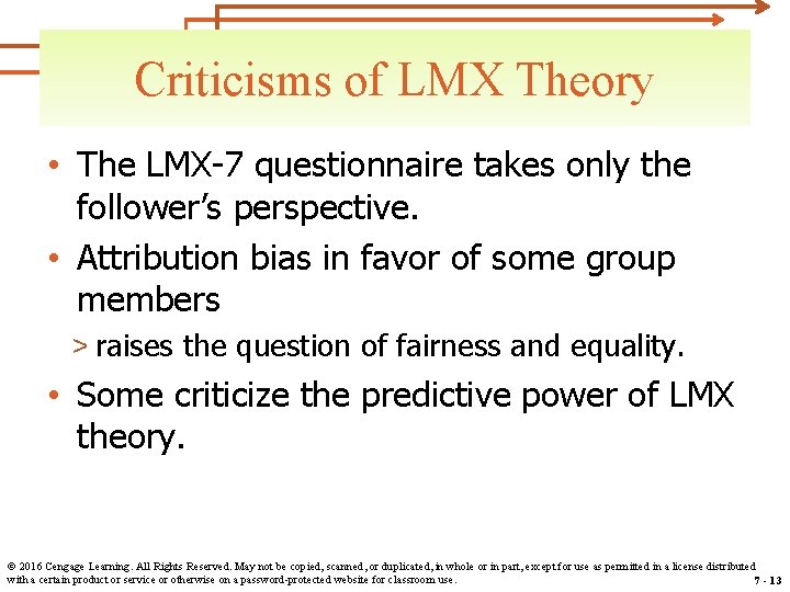 Chapter 7 Part Two Team Leadership LeaderMember Exchange