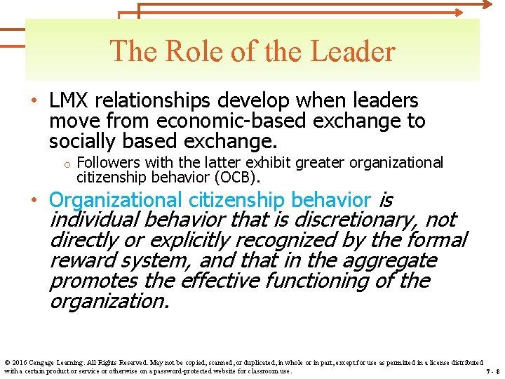 Chapter 7 Part Two Team Leadership LeaderMember Exchange