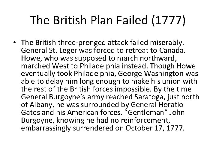 Aim What were the major battles of the