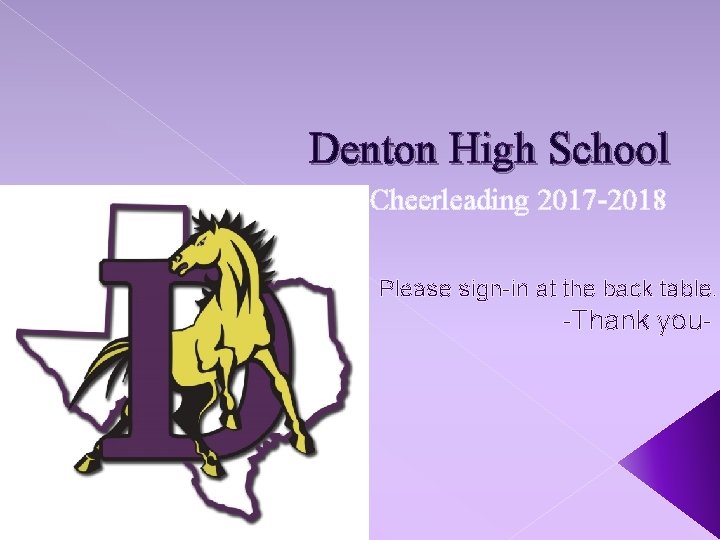 Denton High School Cheerleading 2017 2018 Please signin