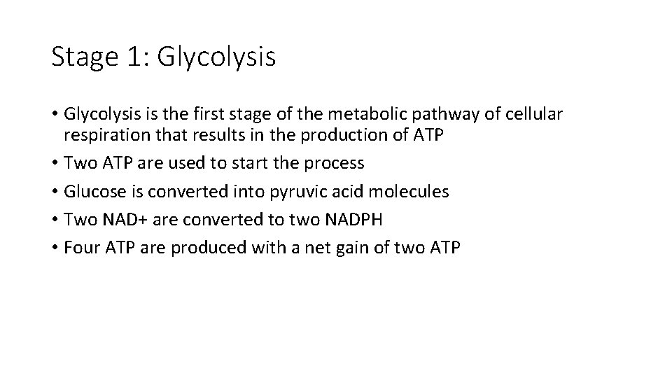 Cellular Respiration Biology 2021 Lesson objectives By the
