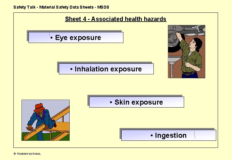 Safety Talk Material Safety Data Sheets MSDS Sheet