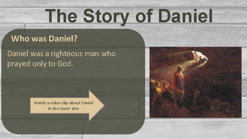 Lessons from the Old Testament 42 Any Volunteers
