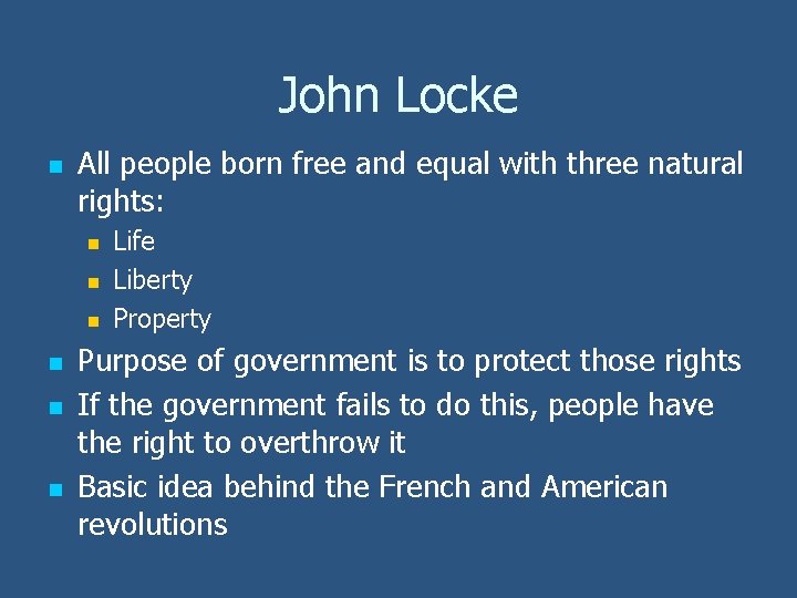 The Enlightenment Enlightenment n n n Period called