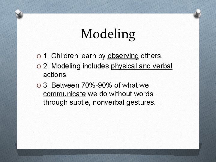 Developing Guidance Skills Chapter 14 Warning O 1