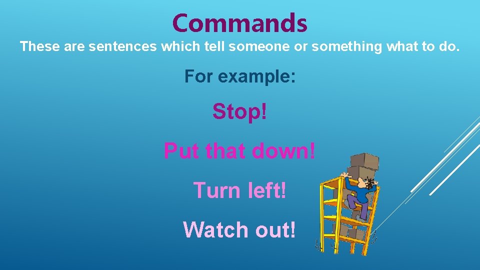 SENTENCE TYPES Grade 3 English Grammar There are