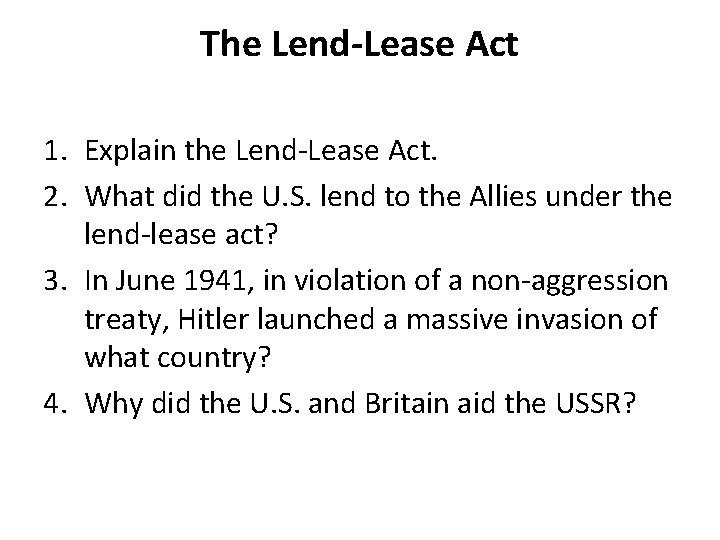 Chapter 20 Section 4 America Enters the War