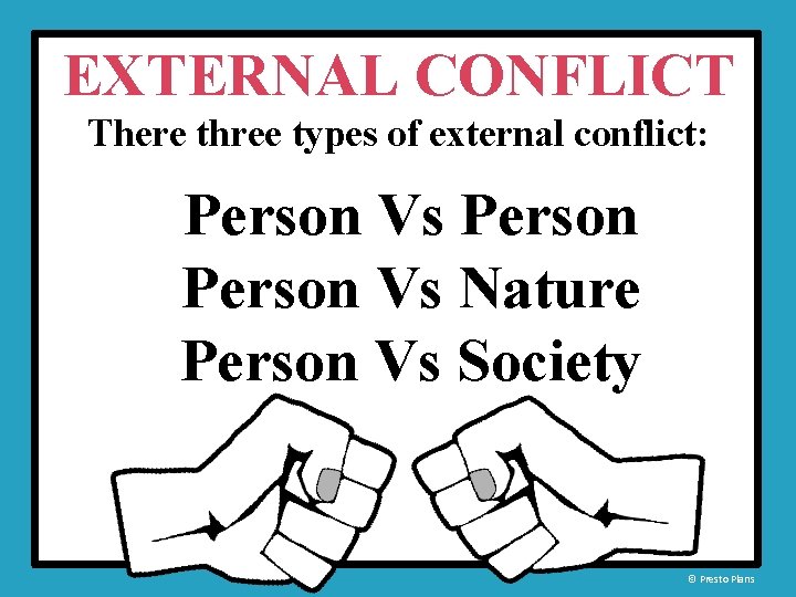 LESSON OBJECTIVES Identify conflict in literature Understand the