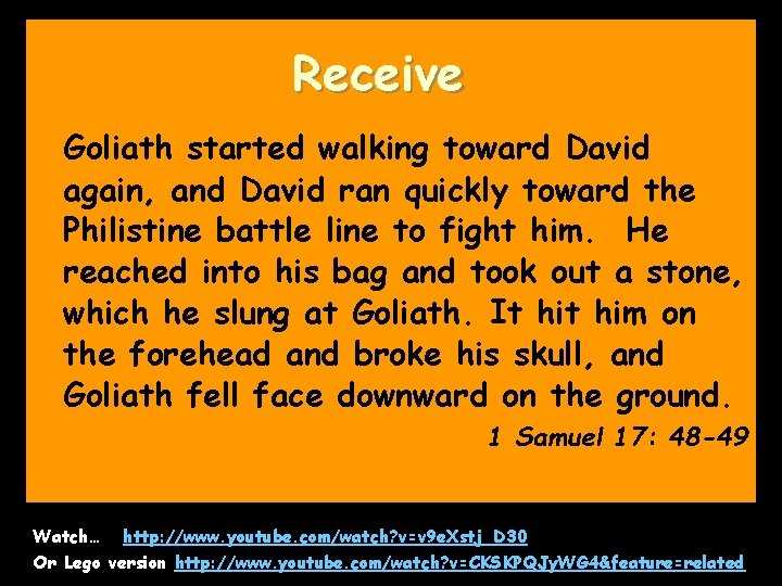 Morning Worship David and Goliath Ordinary Time 2
