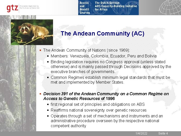 Regional Cooperation on ABS in the Andean Community