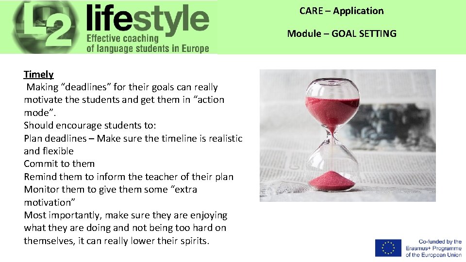 CARE Application GOAL SETTING CARE Application Module GOAL