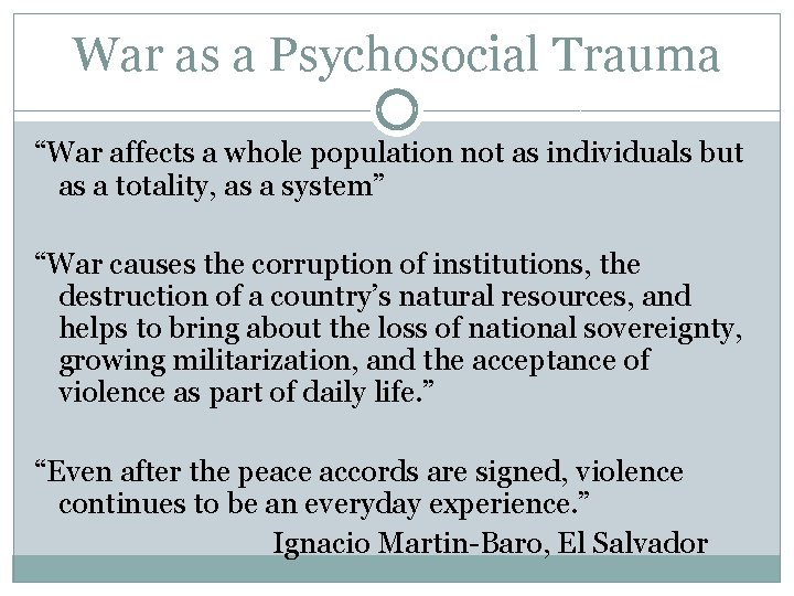 Trauma and Healthy Communities A PUBLIC HEALTH APPROACH