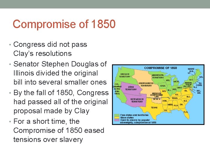 SECTIONAL CONFLICT INTENSIFIES Unit Six SLAVERY WESTERN EXPANSION