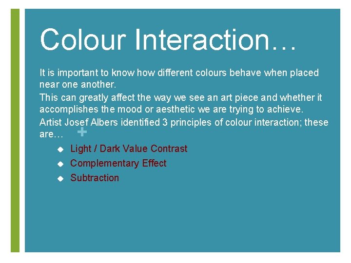 Colour Theory For Grade 11 12 Visual Arts
