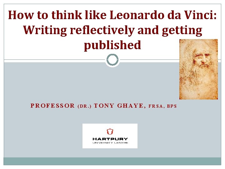 How to think like Leonardo da Vinci Writing