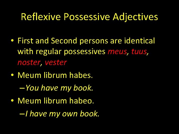 Chapter 13 Reflexive Pronouns and Possessives Intensive Pronoun