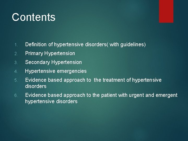 Evidence based approach to the patient with hypertensive