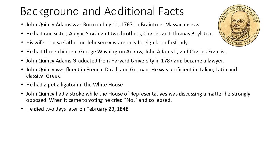 John Quincy Adams Cole Young Civics 8 Preville