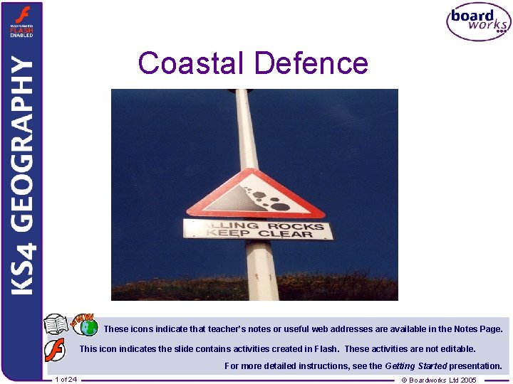 Coastal Defence These icons indicate that teachers notes