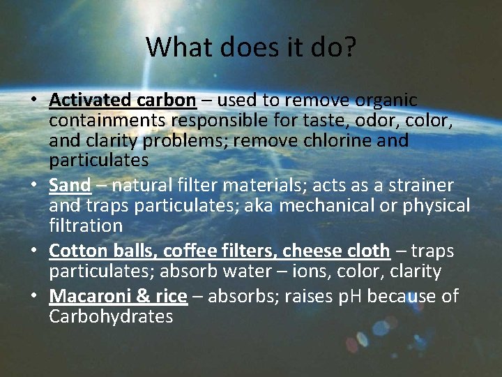 Water Filtration On the International Space Station Water