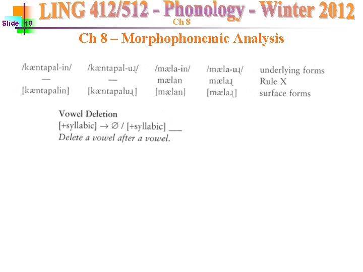 Slide 1 Ch 8 Some hints about analysis