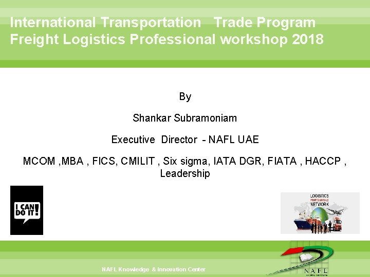 International Transportation Trade Program Freight Logistics ...