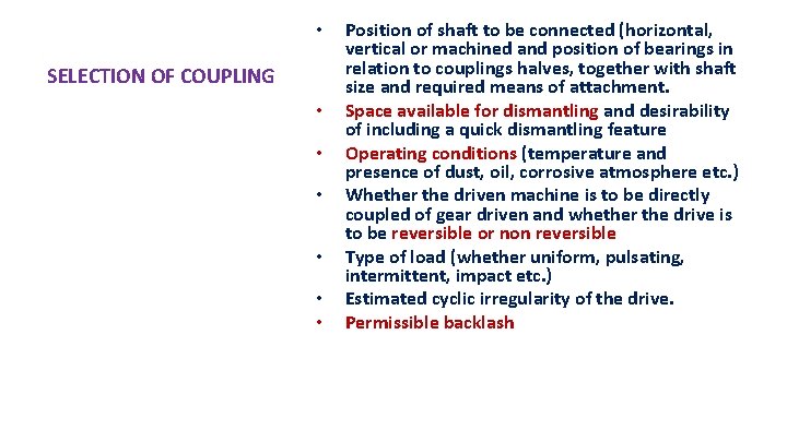 Flexible Couplings Content The function of flexible coupling