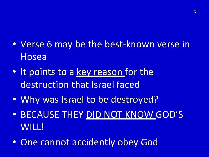 Steps in the fall of Israel Hosea 1