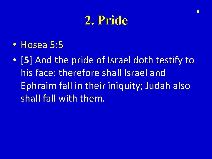 Steps in the fall of Israel Hosea 1