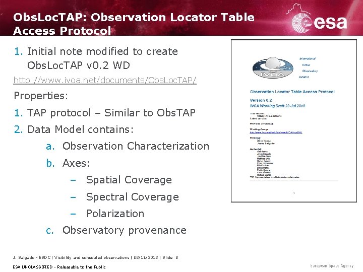 Visibility Service and Observation Locator Planning future observations