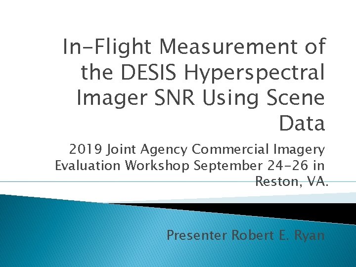 InFlight Measurement of the DESIS Hyperspectral Imager SNR