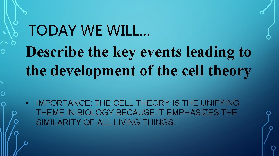 CELL THEORY AND CELL SCIENTISTS INTRODUCTION BELLRINGER 1