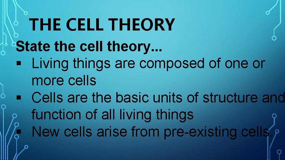 CELL THEORY AND CELL SCIENTISTS INTRODUCTION BELLRINGER 1