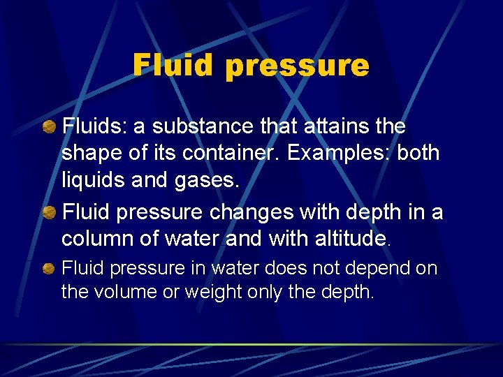 Forces in Fluids Chapter 13 What is pressure