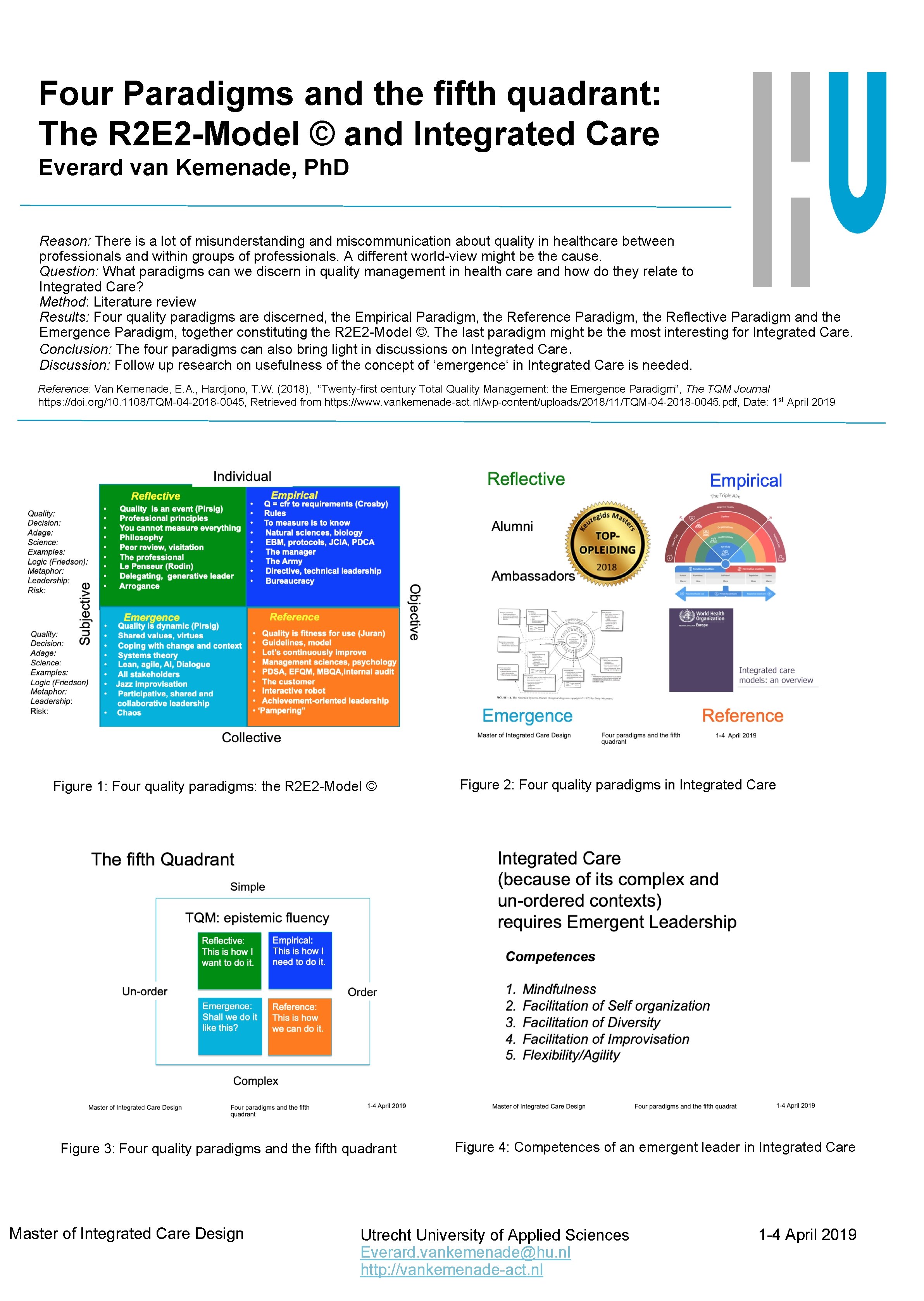 Four Paradigms and the fifth quadrant The R