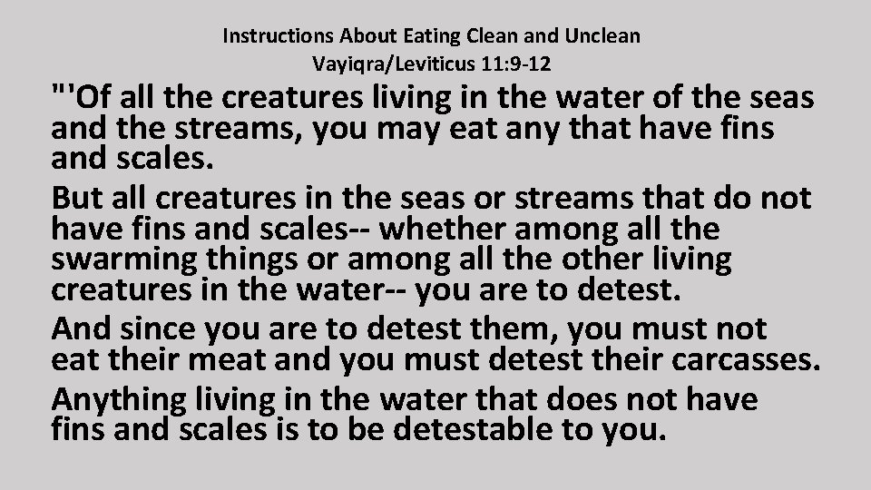 Shabbat Shalom Welcome to The Miqra At the