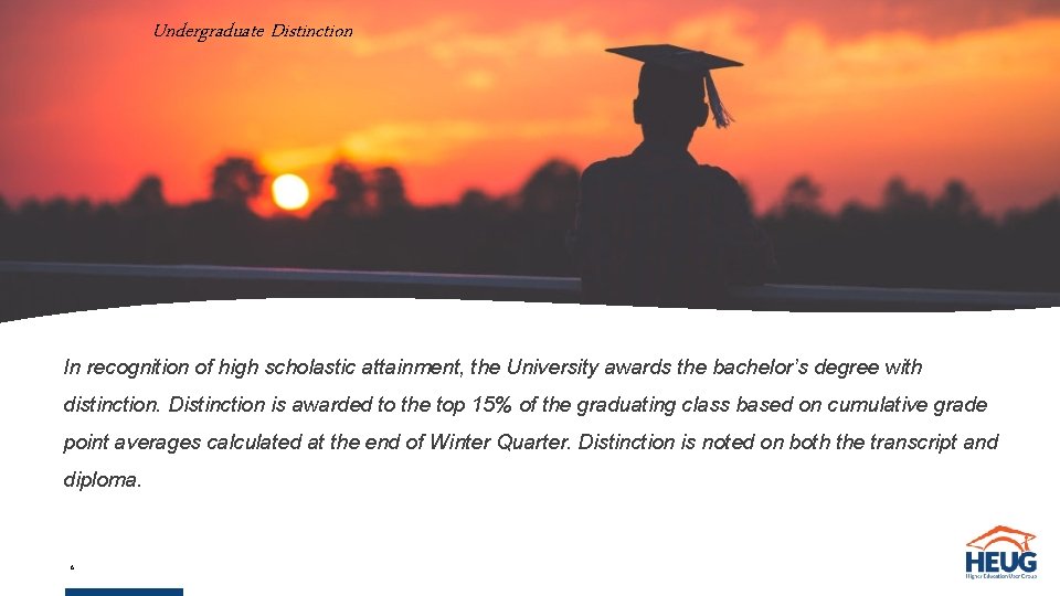 A step above ordinary Undergraduate Distinction Session Number