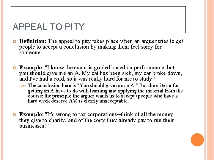 LOGICAL FALLACIES Continuing into the world of Argument