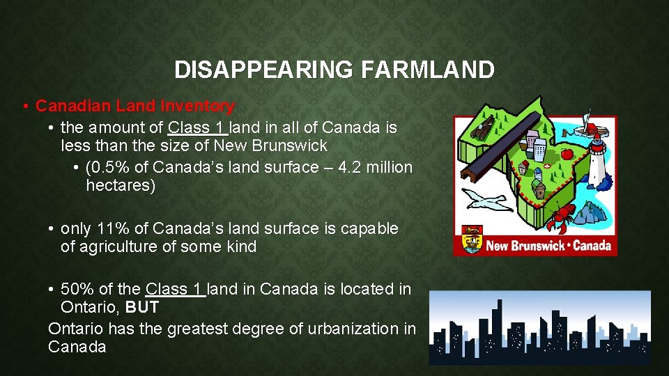 AGRICULTURE Geography of Canada AGRICULTURE 1 Canadas Agricultural