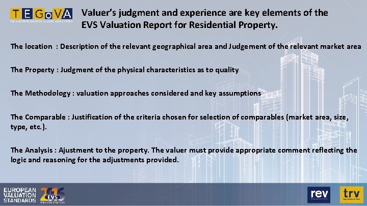 EVS 5 Reporting the Valuation Cdric PERRIERE Member