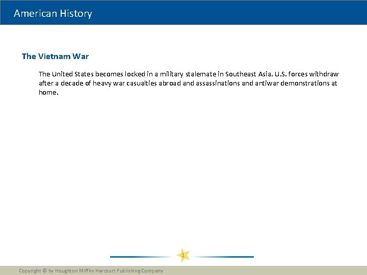 American History The Vietnam War The United States