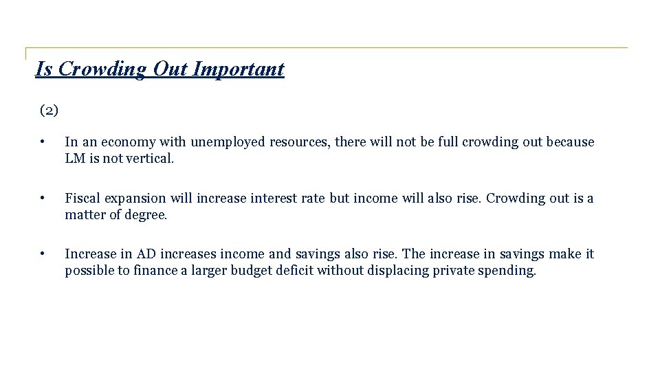 Fiscal Policy and Crowding Out Effect GE Introductory